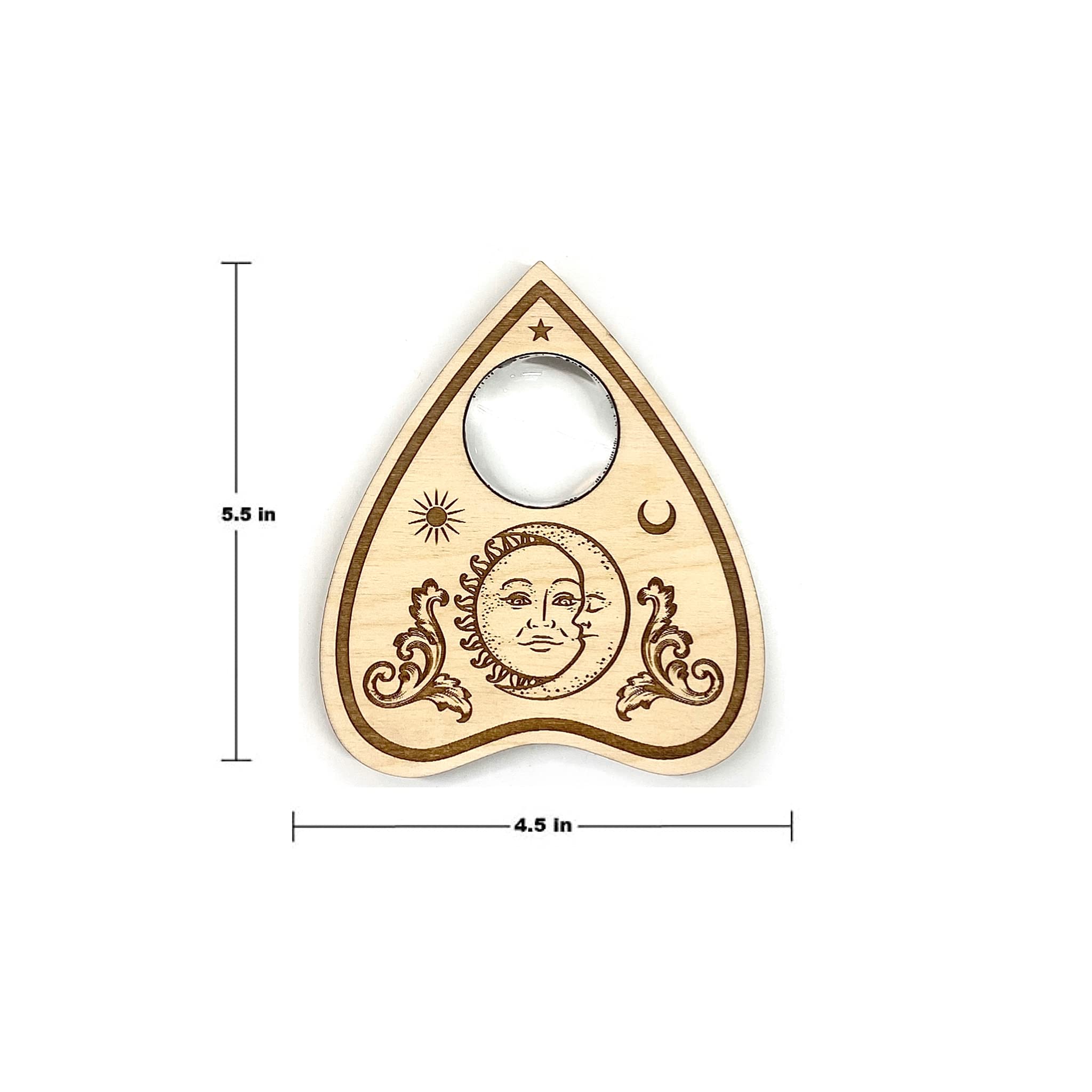 Wooden Handmade Talking Spirit Board with Planchette - Premium Quality Talking Board (Medium Classic Style)