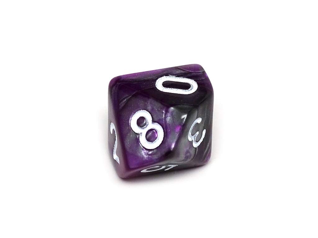 Ten Count Purple and Grey Granite D10 Collection - 10 Count Pack of Matching Numbered 10 Sided Dice - Perfect for Tabletop War Games, RPGs, and Educational Use