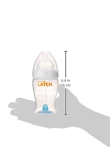 Munchkin® Latch™ Anti-Colic Baby Bottle with Ultra Flexible Breast-like Nipple, BPA Free, 8 Ounce, 3 Pack