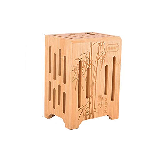 KGEZW Wood Kitchen Knife Holder Bamboo Multifunctional Storage Rack Household Knife Block Wall Mount Kitchen Knife Storage Tool