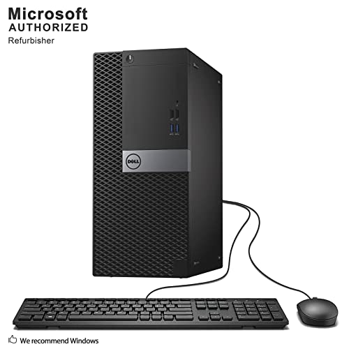 Dell OptiPlex 5040-T, Core i7-6700 3.4GHz, 16GB RAM, 480GB Solid State Drive, DVDRW, Windows 10 Pro 64bit, (Renewed)