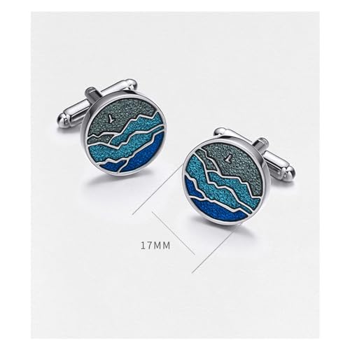 Color Matching Cufflinks Men's Shirts Cuff Buttons Shirt Cuff Nails Shirts Suit Cufflinks (Color : A, Size (A