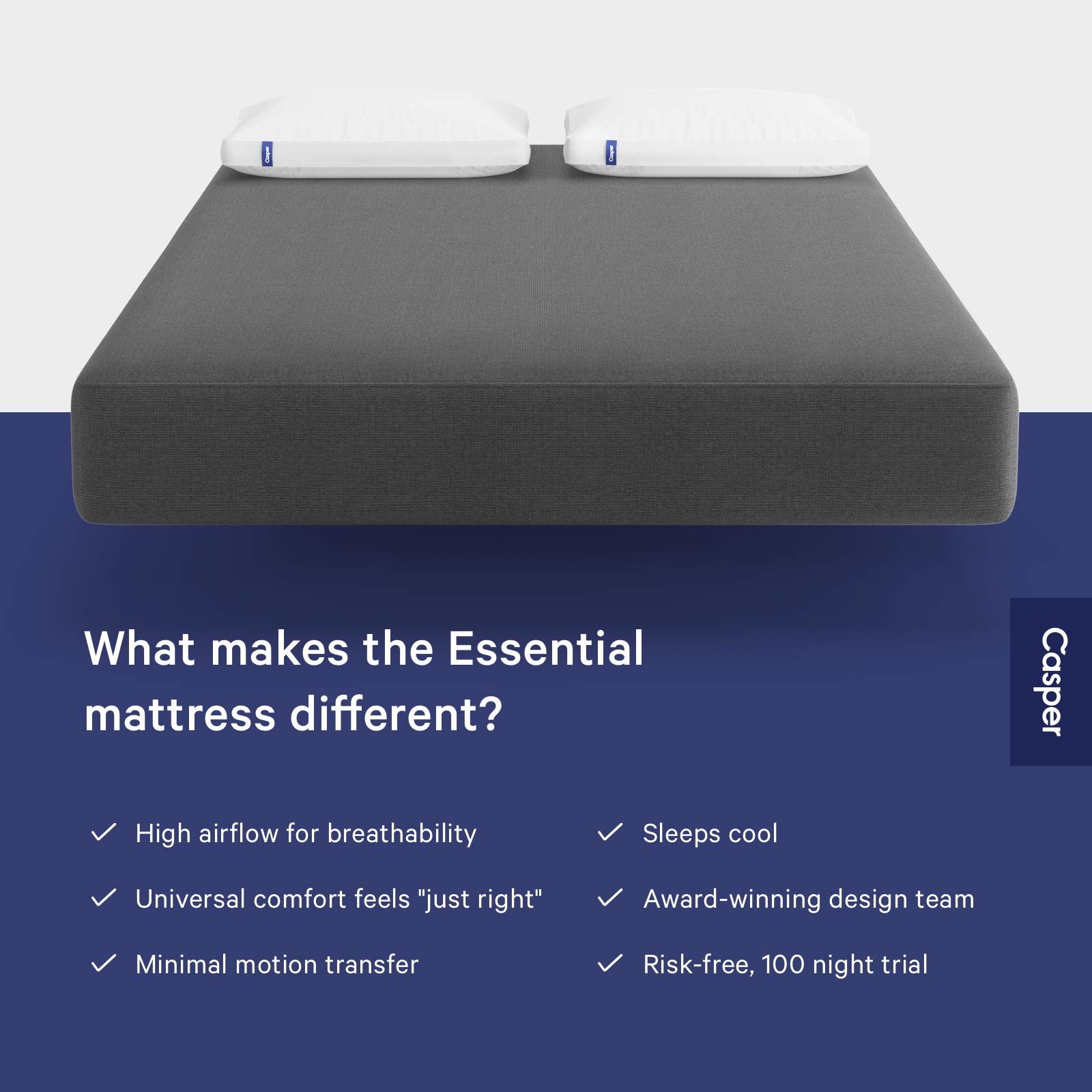 Casper Sleep Essential Mattress, Twin, 2018 Edition