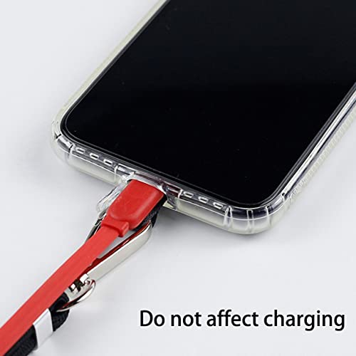 Pluxen Phone Lanyard Pads - 2 x Universal Durable Tabs Compatible with iPhone and All Cellphones Strap Safety Tether Black/Gray