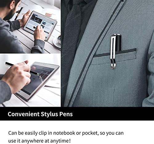 Stylus Compatible with Amazon Fire 7 Kids Edition (2019 Release)/ Kindle Fire HDX 8.9 (2013 Release),7 (2013 Release) - Touch Screen Pen Fiber Tip Aluminum Lightweight Black