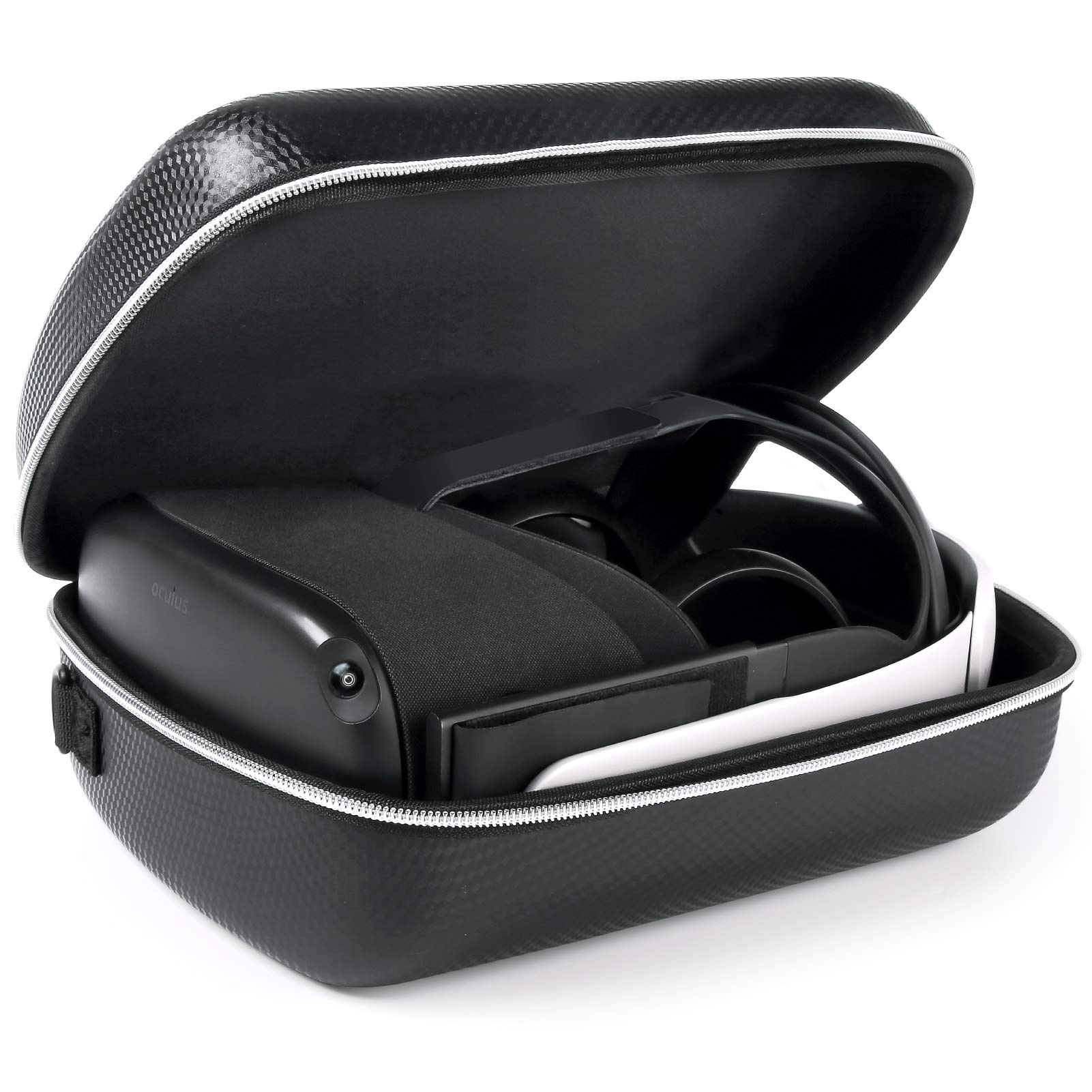Carrying Case for Oculus Quest VR Gaming Headset Hard Protective Travel Carrying Case Fits Oculus Quest 2 Elite Strap 128GB / 64GB, Quest 2 128GB / 256GB, Headset, Touch Controllers, Cables, Batteries
