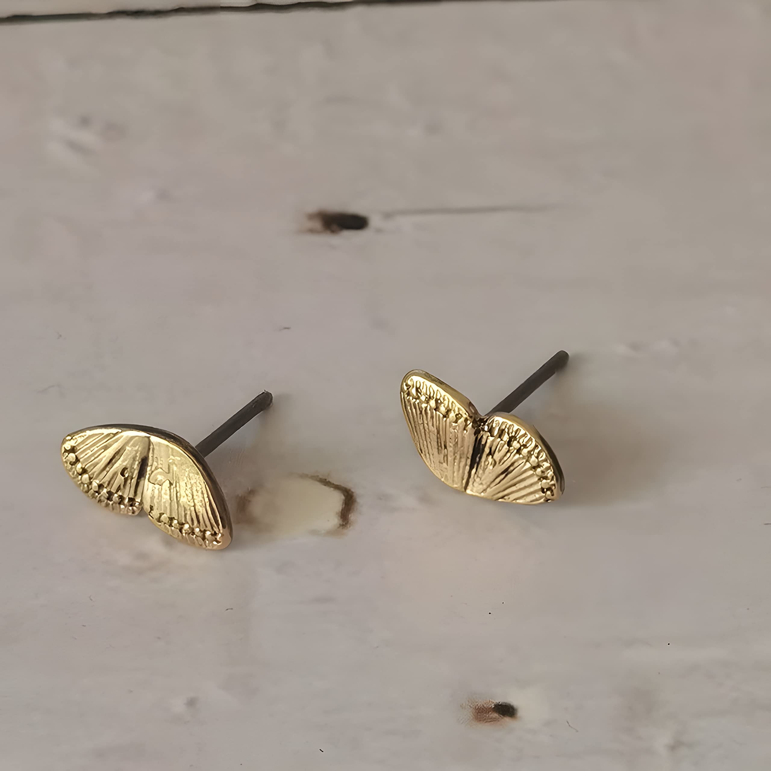 Butterfly Wing Earrings, Half Wing Studs, Stud Earrings, Earrings for Women, Gold Earrings, Cute Earrings, Gift For Her, Gold, 1 Pair (2 Wings)