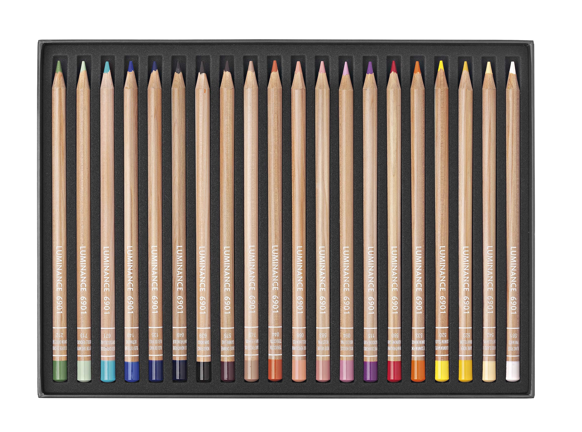 Caran d'Ache 6901 Colouring Pencils Luminance Portrait Assortment 20 Colours, Multi-Colour, 26 x 19 x 2 cm.