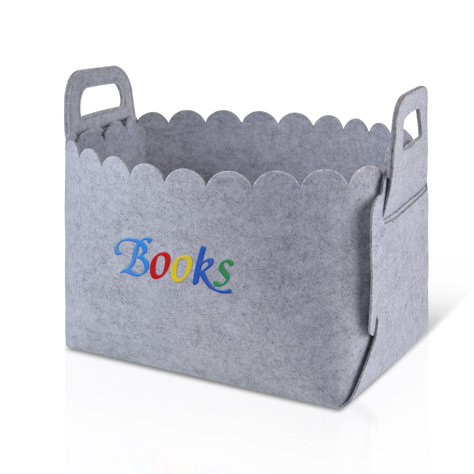 DOSTATNI Felt Storage Basket Felt Storage Bins Baby Book Basket for Storage Books Nursery Living Room Bathroom Office Clothes