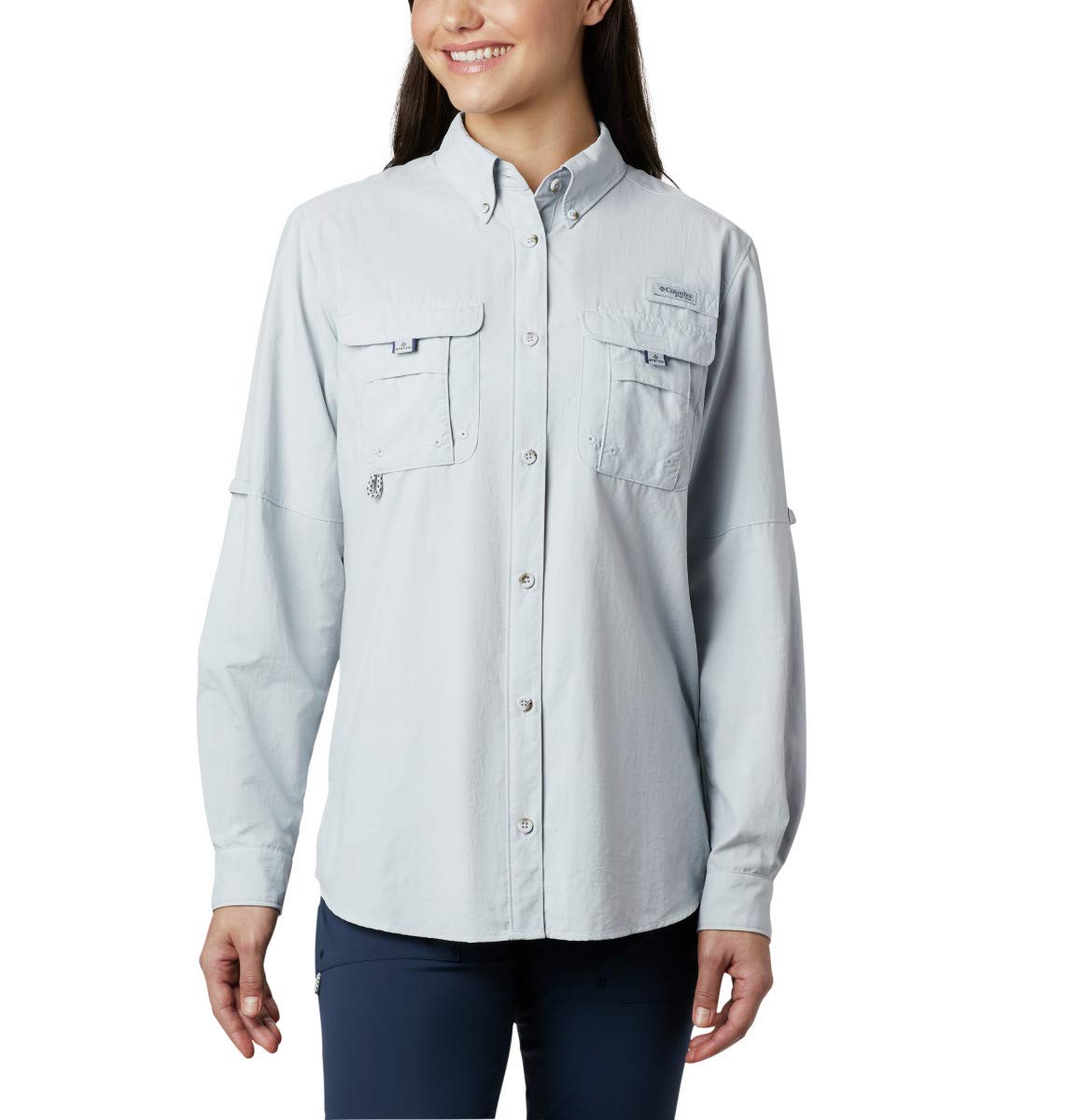 Columbia Women's Standard PFG Bahama II UPF 30 Long Sleeve Fishing Shirt, Cirrus Grey, Small