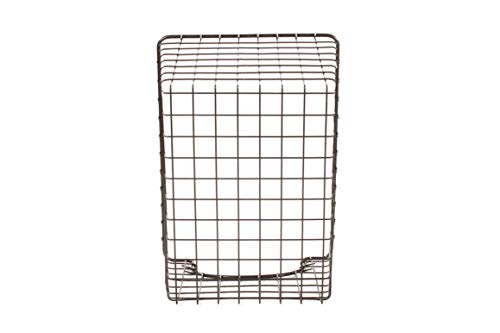 Spectrum Diversified Scoop Wire Basket, Vintage-Inspired Steel Storage Solution for Kitchen, Pantry, Closet, Bathroom, Craft Room & Garage, Small, Industrial Gray