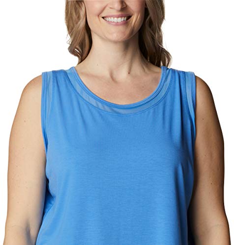 Columbia Women’s PFG Slack Water Knit Tank Top, Moisture Wicking, Sun Protection, Dolphin, XX-Large
