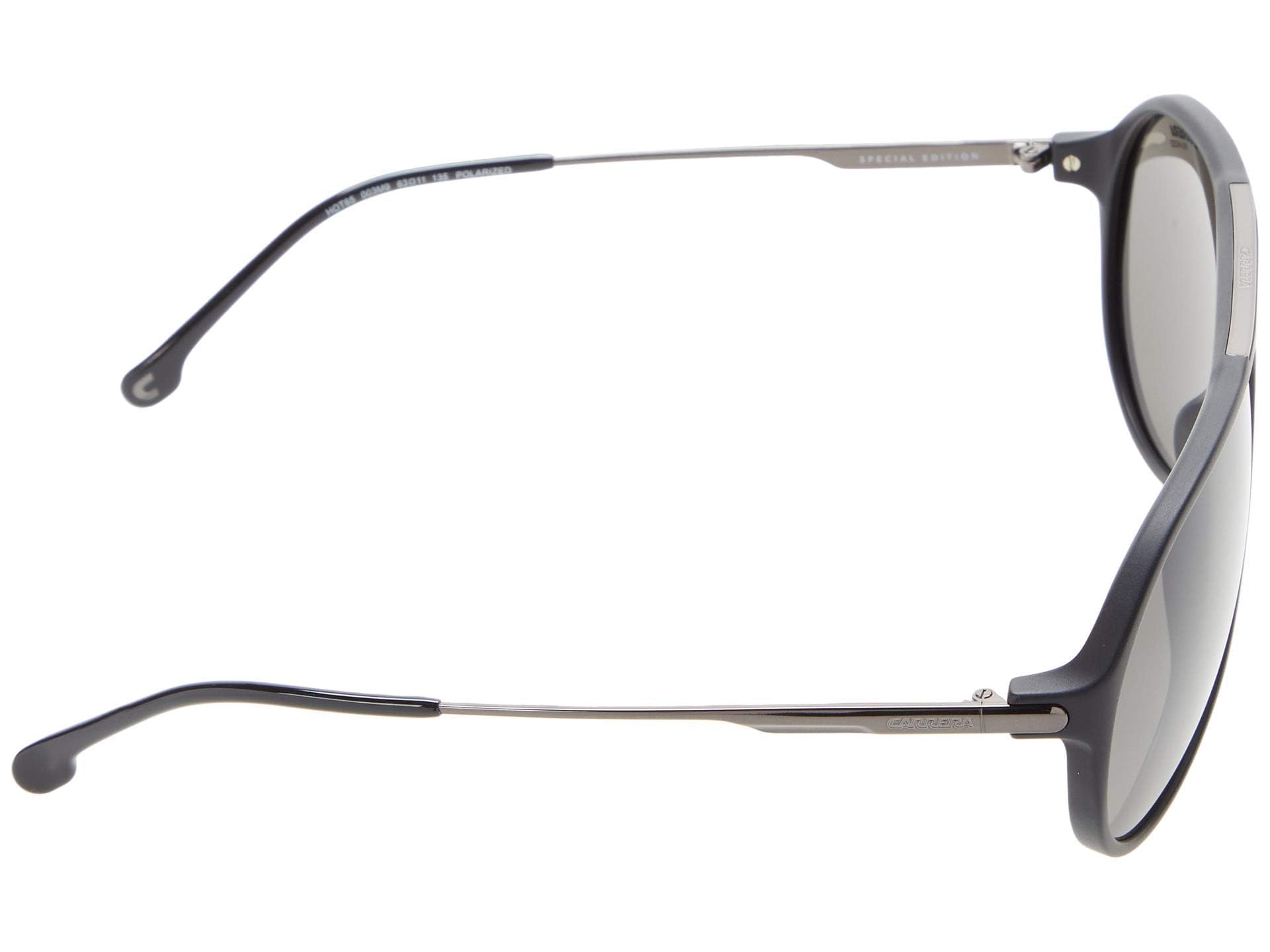 Carrera Women's Hot65 Pilot Sunglasses, Black/Polarized Gray, 63mm, 11mm