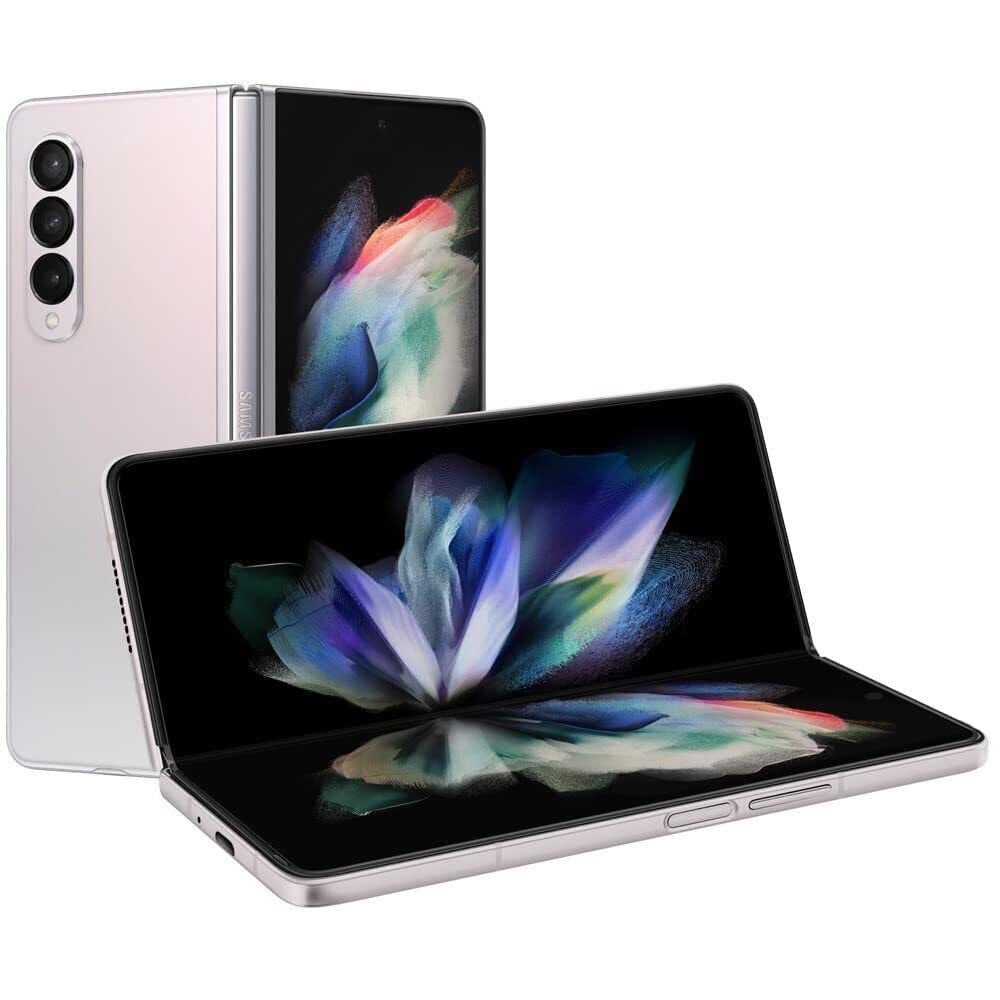 SAMSUNG Galaxy Z Fold 3 5G US Version, 256GB, Phantom Silver - Unlocked (Renewed)