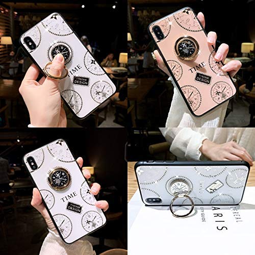 Case for Galaxy Note 10 Plus,Awin Luxurious Original Clock Watch Time Women Girls Soft TPU Shiny Rhinestone Case with Kickstand for Samsung Note 10 Plus/Note 10 Plus 5G 6.8inch (Rose Gold)
