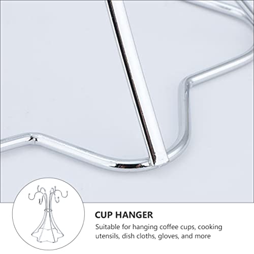 Hemoton 2 Pack Stylish Steel Mug Home Storage Mug Hooks Coffee Cup Stand Coffee Mug Tree Tree Holder Stainless
