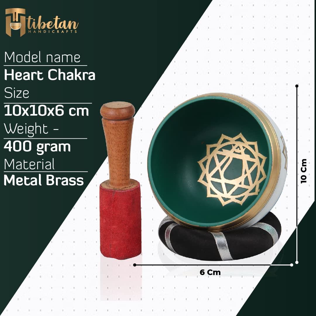 Tibetan Singing Bowl Set - Easy To Play Authentic Handmade For Meditation Sound 7 Chakra Healing by Tibetan Handicrafts