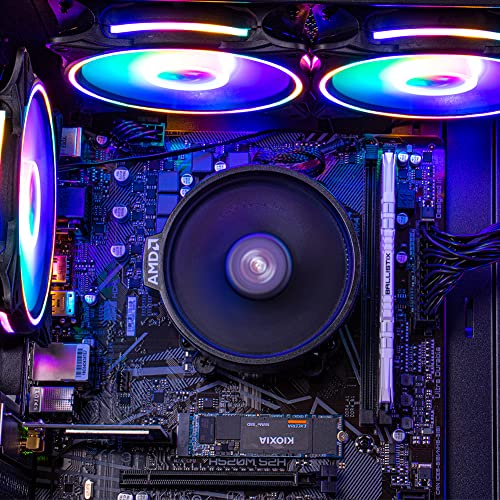 MXZ Desktop Gaming Computer Home&Office PC R5 5600G,16GB DDR4 3200, 500G NVME SSD,6 RGB Fans, WiFi & Win 11 Pro 64-bit Ready(Ryzen 5 5600G)