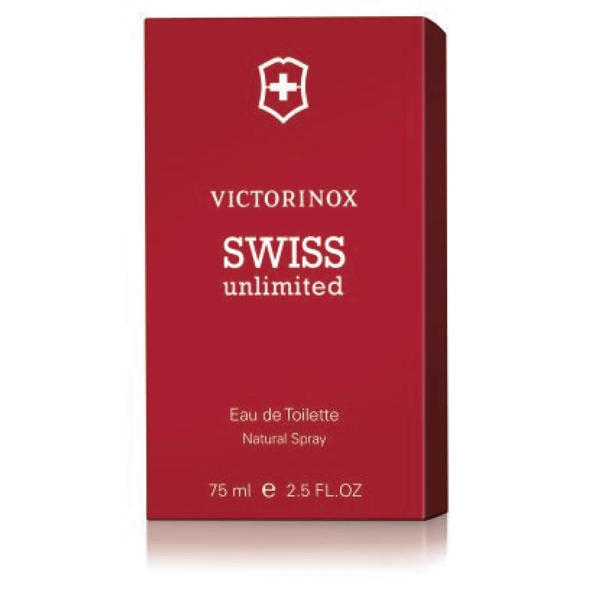 Swiss Army Unlimited for Men, Eau de Toilette Spray, Aromatic, Green, Woody, Red, 2.5 Fl Oz