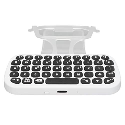 ciciglow Wireless Controller Keyboard for PS5, Portable Gamepad Chatpad with Clip and Charging Cable Wireless Bluetooth Chatpad for Messaging and Gaming Live Chat