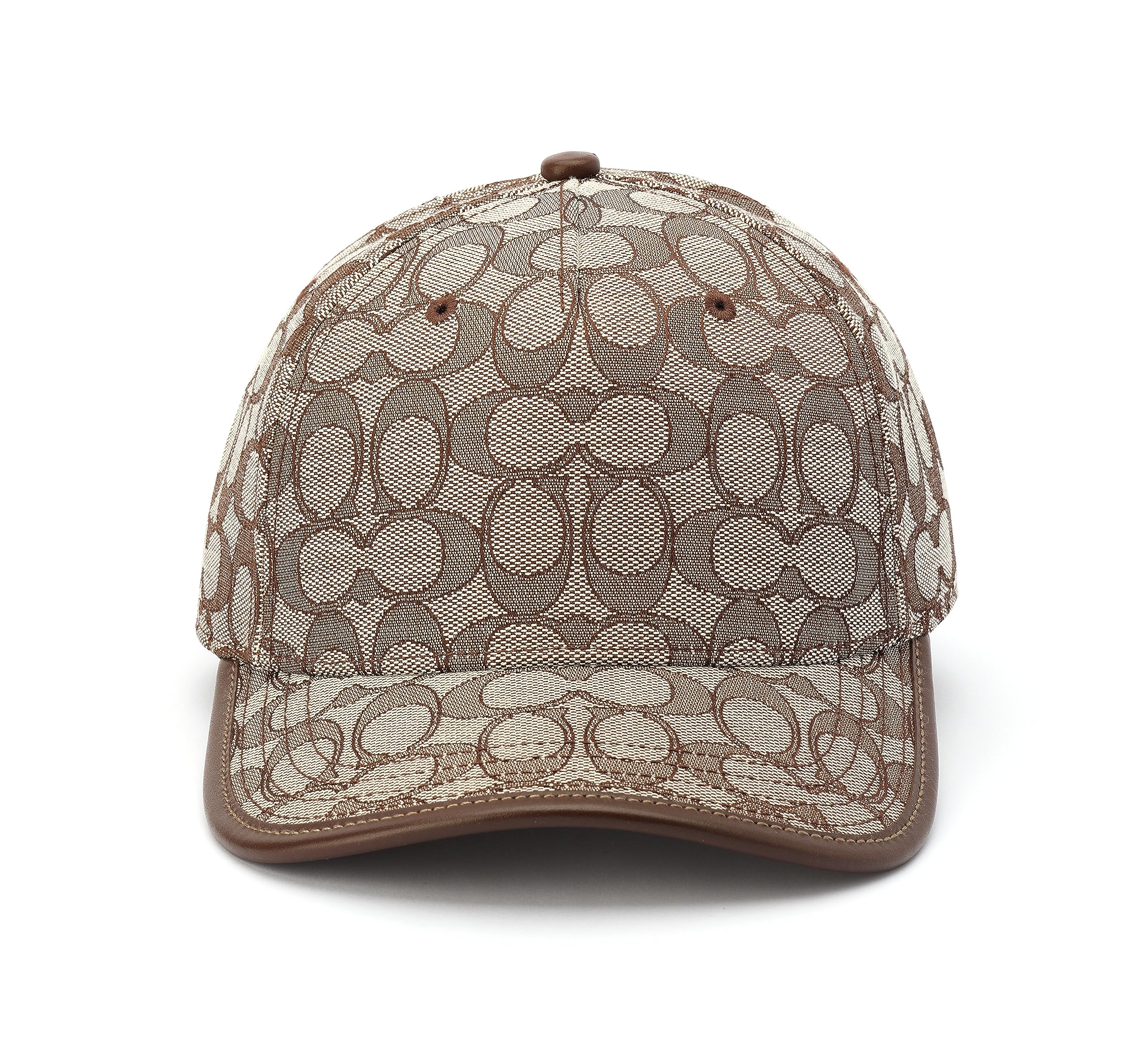 Coach Women's Signature C Jacquard Baseball Cap, Stone 1941 Saddle