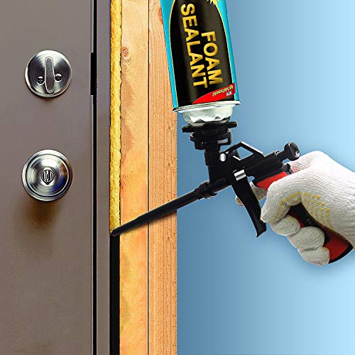 Foam Gun, Preciva Professional Foaming Gun Heavy Duty PU Expanding Foam Gun Spray Application Applicator Caulking Gun (Red)