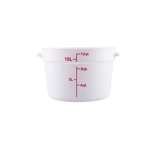 CenPro 29A-056 Round Food Storage Container - 12 Qt. Capacity - White - NSF