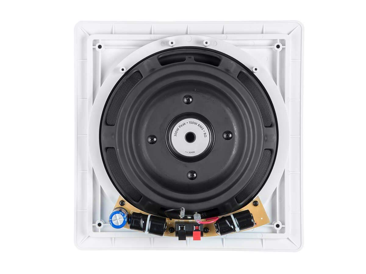 Monoprice Fiber In-Wall Speaker - 10 Inch, 300W Subwoofer, Easy Installation And Paintable Grill - Caliber Series