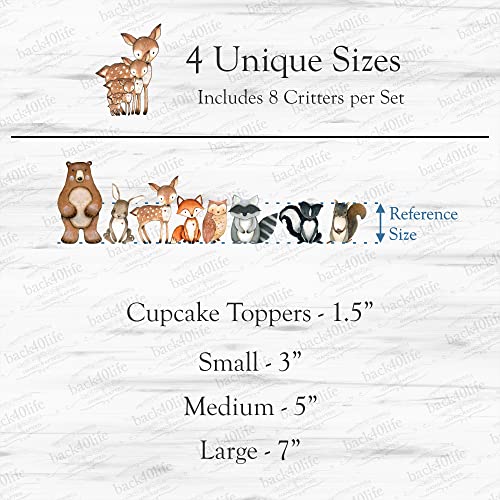 Forest Critters Painted Wooden Animal Cutout Shapes (Small (bundle of 8))