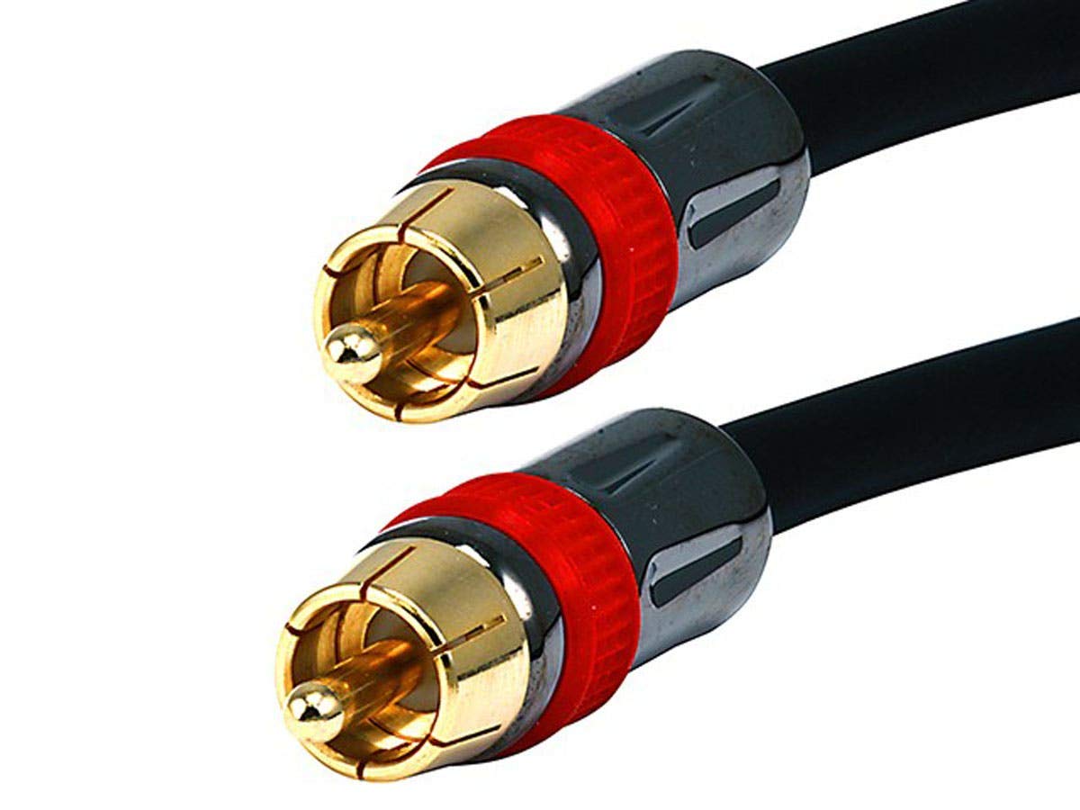 Monoprice RG6 RCA - RG6/U 75ohm, CL2 Rated, Digital Coaxial Audio Cable,for S/PDIF, Digital Coax, Subwoofer & Composite Video, 50 Feet, Black