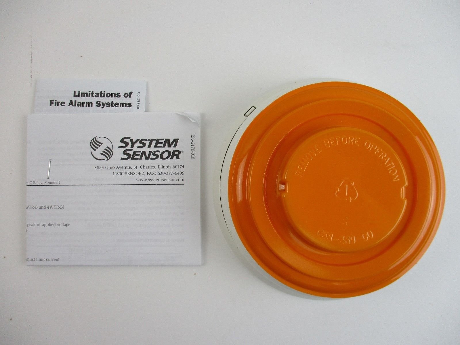 SYSTEM SENSOR 4WTA-B 4WTAB 12/24 VDC, Photoelectric Smoke Detector with Thermal, Sounder, and Base