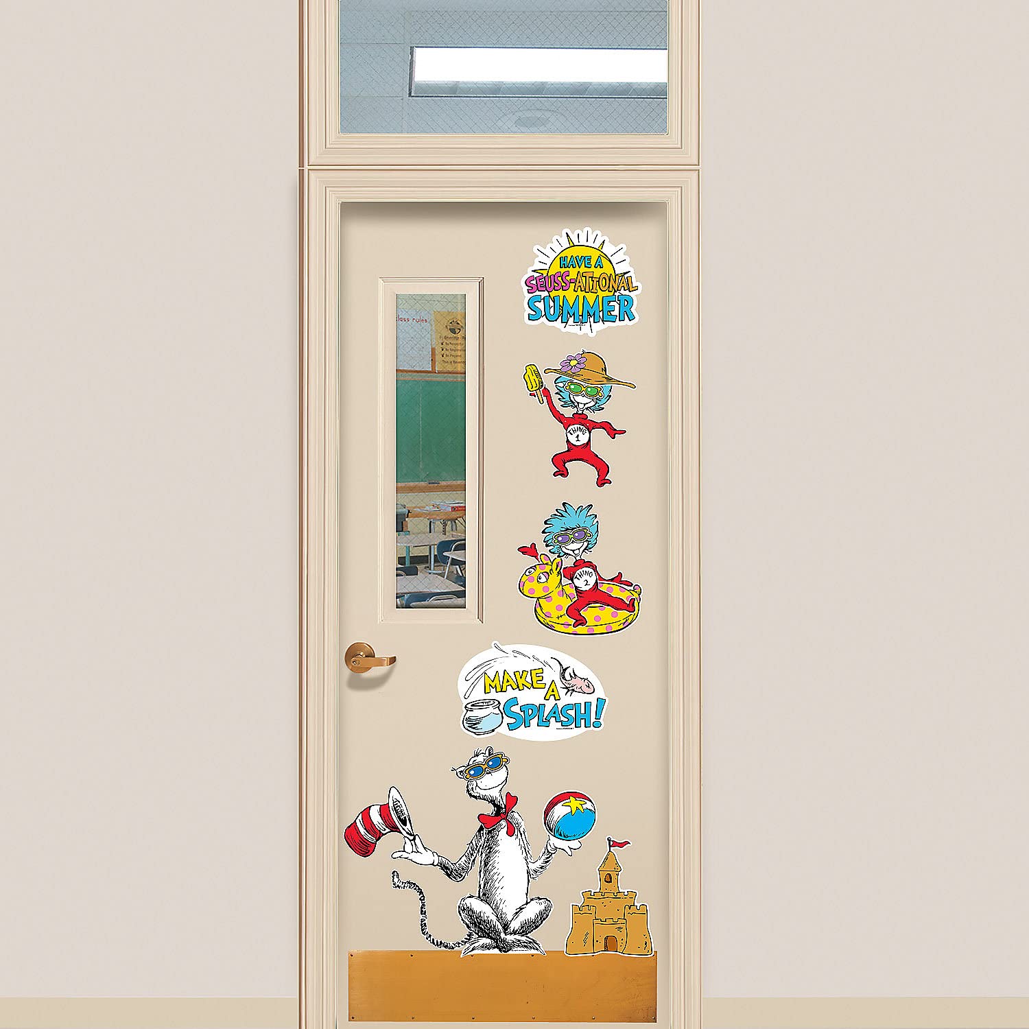 Dr. Seuss The Cat in The Hat Four Seasons Door Decorating Kit - 49 Pieces