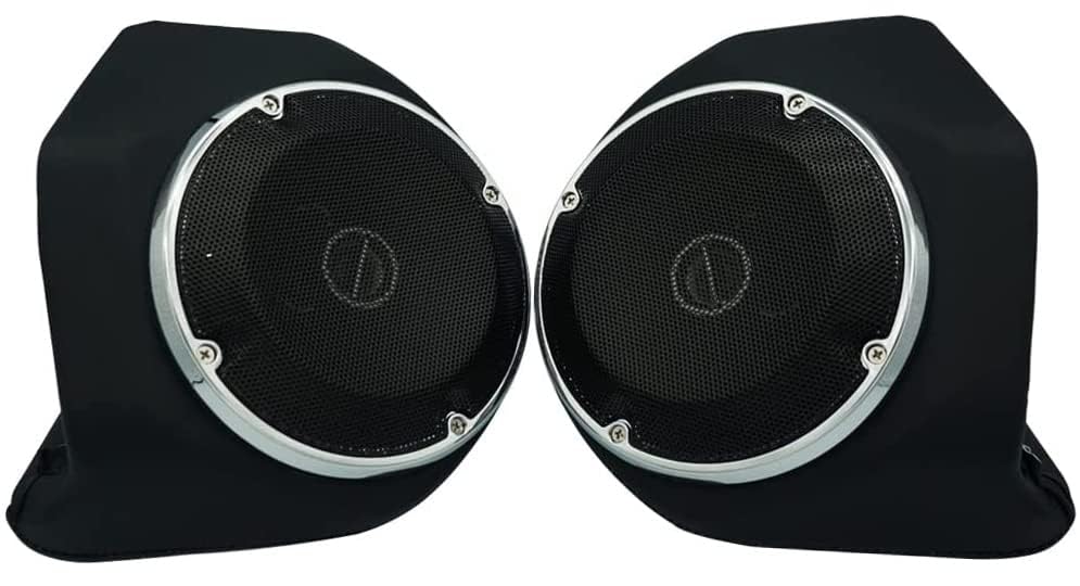 WOWTK King Tour Pack 6.5" Rear Speakers Pod Kit fits for Harley Touring Electra Glide, Street Glide, Ultra Limited, Road Glide Ultra and Tri Glide Models 2014-2023,Chrome