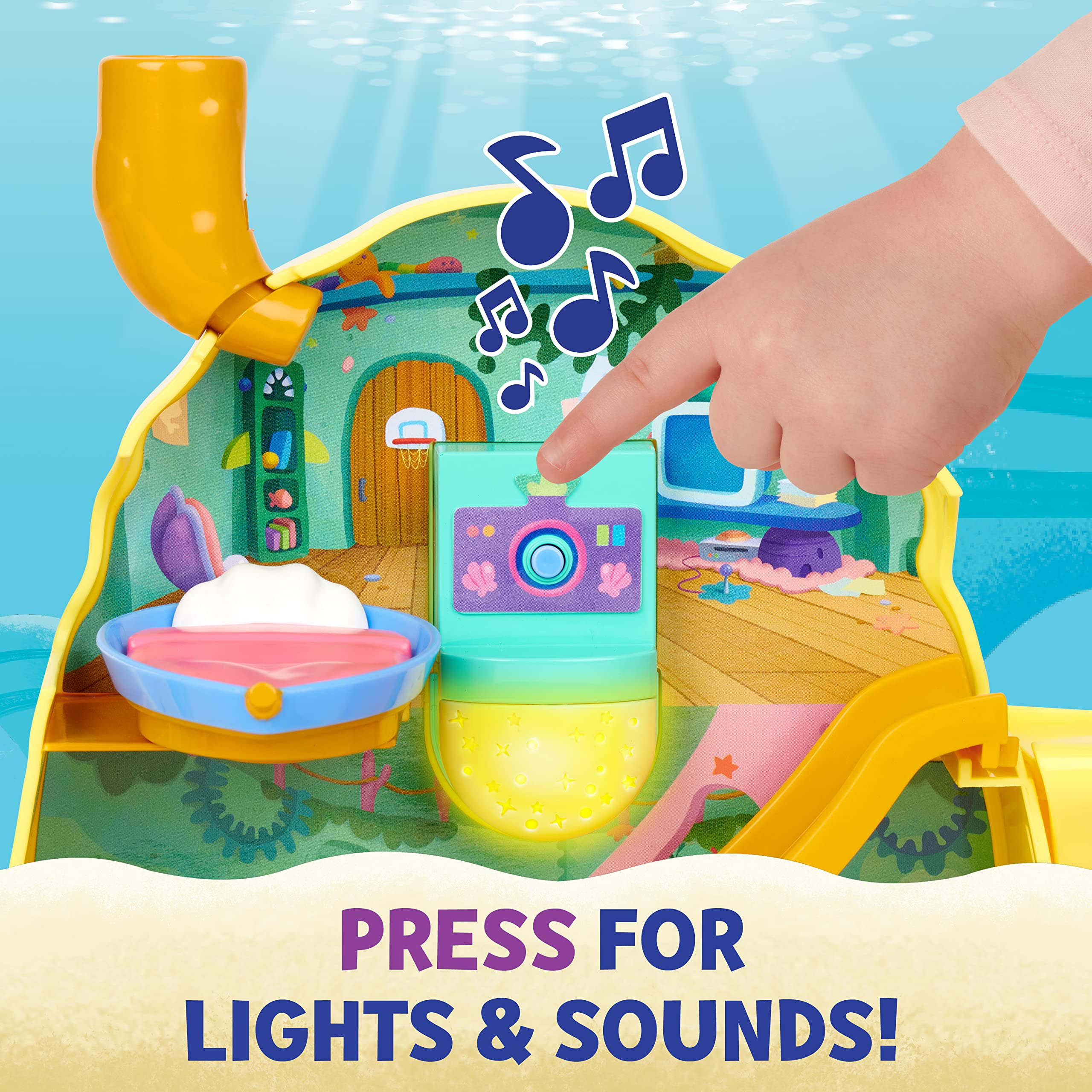 WowWee Baby Shark's Big Show! Shark House Playset – Lights and Sounds Toddler Playset – Interactive Baby Shark Toy