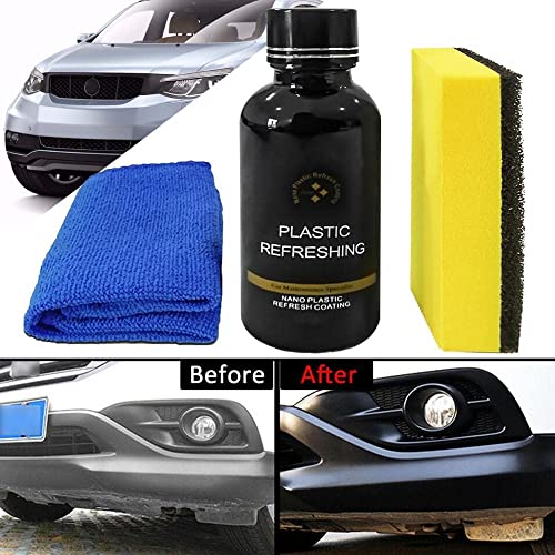 Sumcalio Car Plastic Part Retreading Agent,Auto Leather Refurbishment Paste,Exterior Restorer,Leather Interior Car Cleaner (1pcs)
