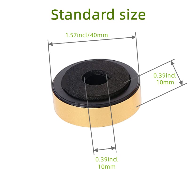 Sam&Johnny 4Pcs Speaker Spikes Stand Feets Audio Active Speakers Repair Parts Accessories DIY for Home Theater Sound System etc(Gold)