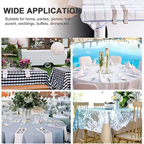 Tablecloth Clips 30 Packs Table Cloth Holder Clips,Stainless Steel Outdoor Table Cloths Clips For Picnic Tables,Folding Tables,Clamps For Outdoor Tablecloths,Picnic Table Cover Clips For Party Wedding