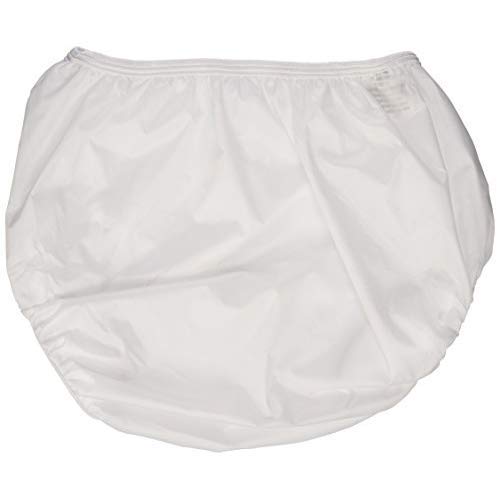 Dappi 12 Pairs Waterproof 100% Nylon Diaper Pants, White, Medium