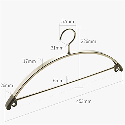 N/A Home Hanger Sweater Hanger Anti-Deformation Hanger Non-Slip Seamless Aluminum Alloy Hanger (Color : Champagne, Size