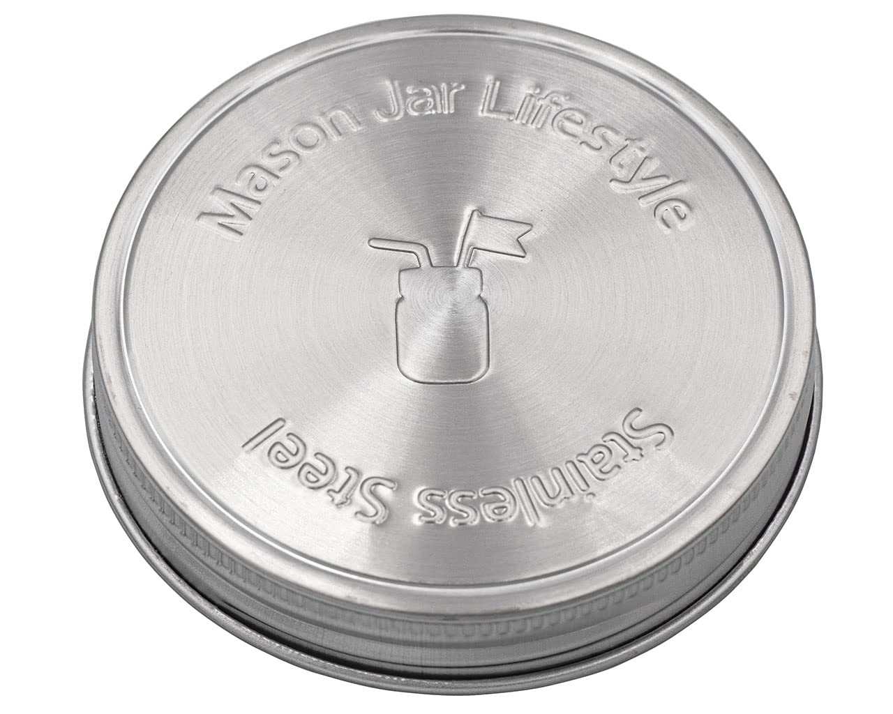Mason Jar Lifestyle 5 Pack Stainless Steel Storage Lids with Platinum Silicone Liners for Wide Mouth Jars β Heavy Duty Caps for Mason Jars β Airtight & Leak-Proof Design