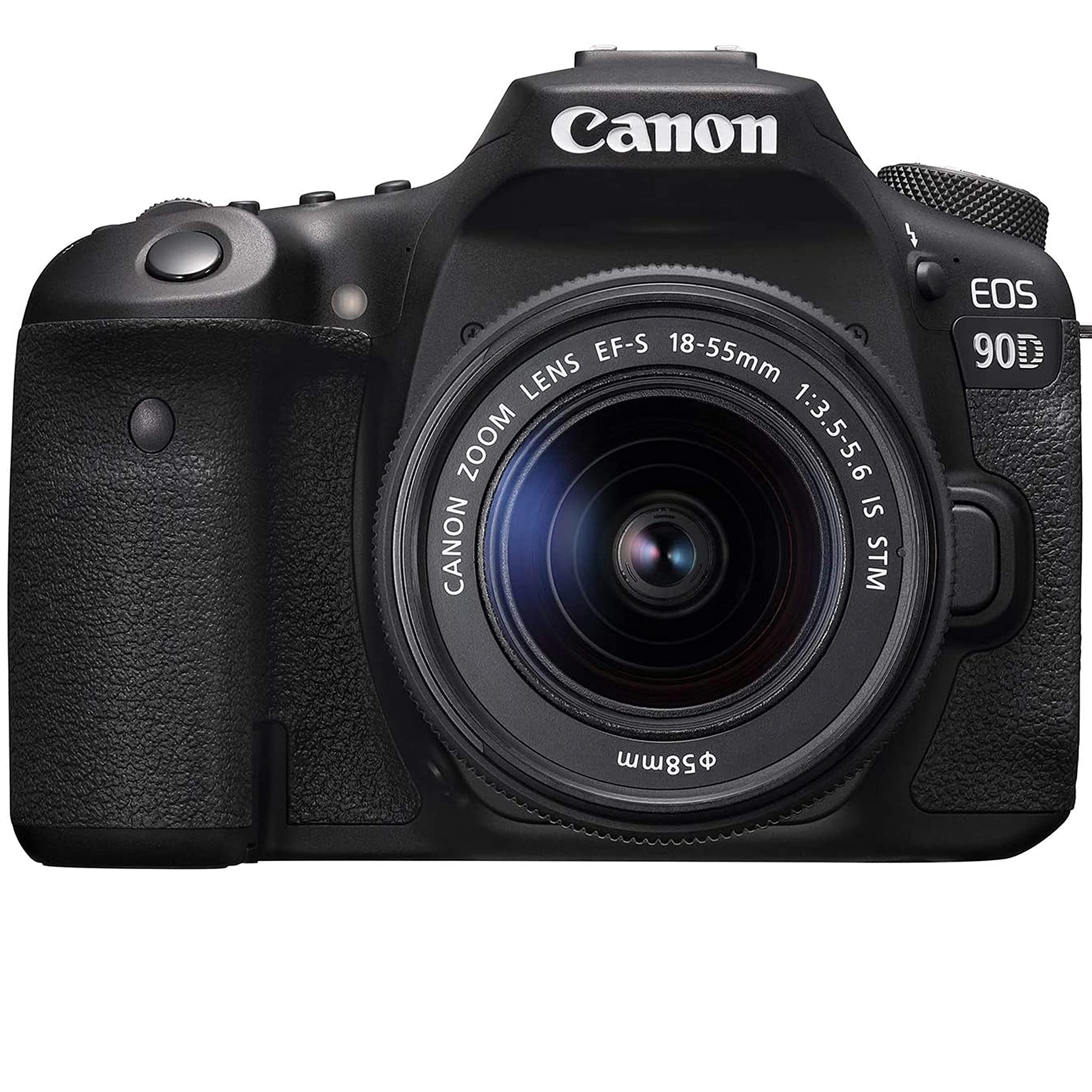 Canon EOS Rebel 90D DSLR Camera w/EF-S 18-55mm F/4-5.6 is STM Lens + 2X 64GB Memory + Case + Filters + Tripod + More (35pc Bundle)