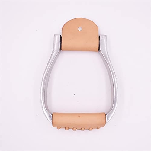 N/A Special Equestrian Supplies Western Stirrups Stainless Steel Aluminum Alloy Saddle Accessories (Color : As Shown, Size : One Size)