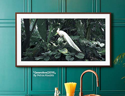Samsung (2021) Modern Brown Frame Customizable Bezel, 50-Inch