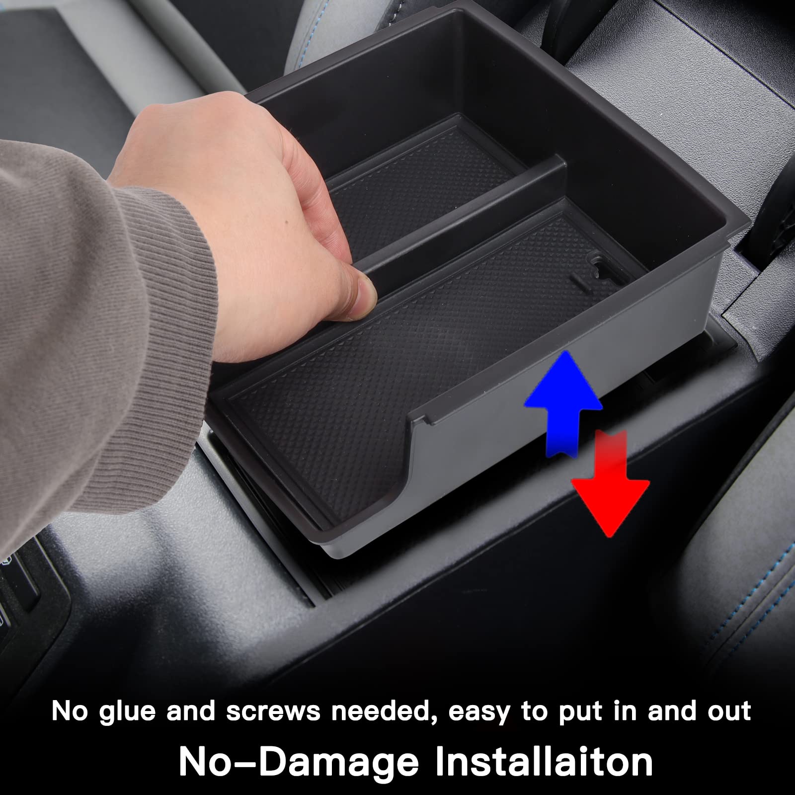Carwiner Center Console Organizer 1PCS Compatible with 2021-2023 Ford Bronco Insert Tray Accessories Armrest Storage Box