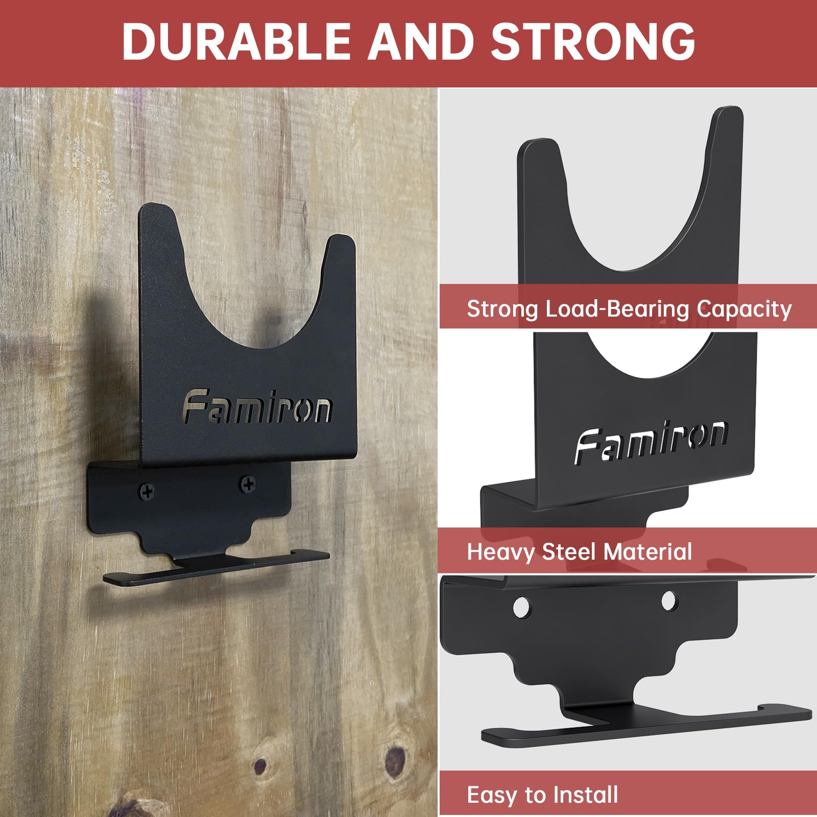 Famiron 2 PCS Angle Grinder Holder,Angle Grinder Stand Tool Wall mount Bracket for 5inch Grinder,Angle Grinder Storage Rack for Cutters,Polishers