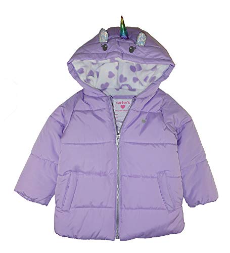 Carter's Girls' Heavyweight 2-Piece Skisuit Snowsuit, Purple Unicorn, 2T