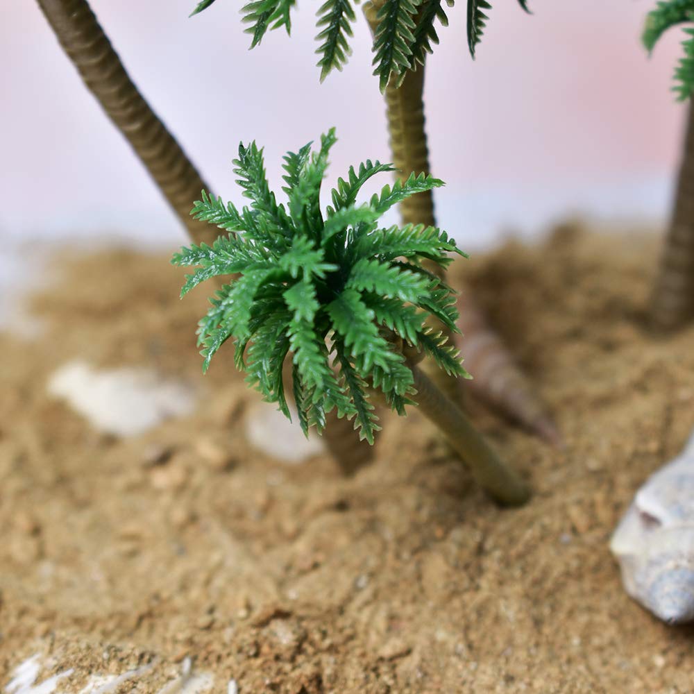 HUIANER Palm Tree Model Trees, Miniature Palm Trees Mixed 5 Size Fake Plastic Trees with No Stands for DIY Scenery Landscape Cake Decoration(18PCS 3.1" - 6.3")