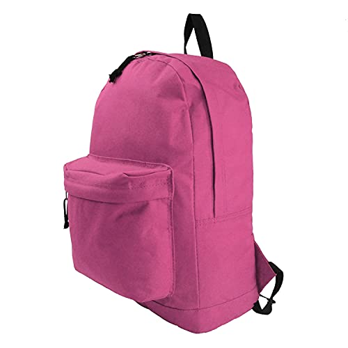 K-Cliffs Bulk Classic Backpack 18 inch Basic Bookbag Case Lot 36pc Simple School Bag Mixed Colors