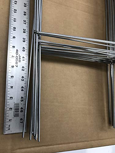 Durable Yard Signs Stake Pack of 100 Metal Stake Double H-Frame 10 inch x 24 inch x 9 Gauge Galvanized Wire Stake Signs Holder, fit 4mm or 5mm Corrugated SignsF