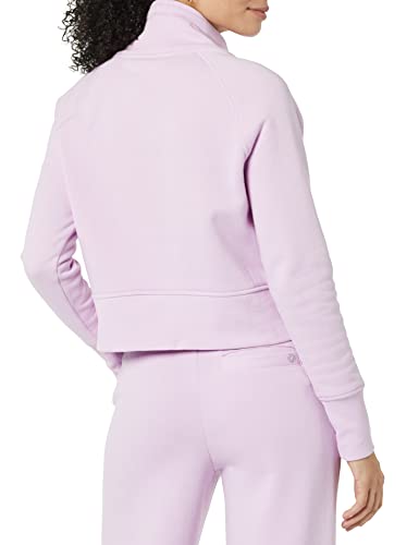 Core 10 Women's Super Soft Fleece Cropped Length Cowl Neck Sweatshirt, Lilac, Large